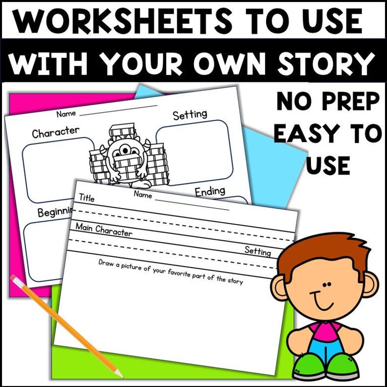Character and Setting Worksheets Story Elements With Graphic Organizer ...