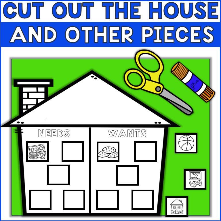 Needs and Wants Sorting Craft and Activity Kindergarten First Grade No ...