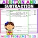 Addition and Subtraction Word Problems Worksheets Within 20 Story ...