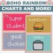 Boho Rainbow Labels Name Tags Lunch Count and Transportation Chart ...