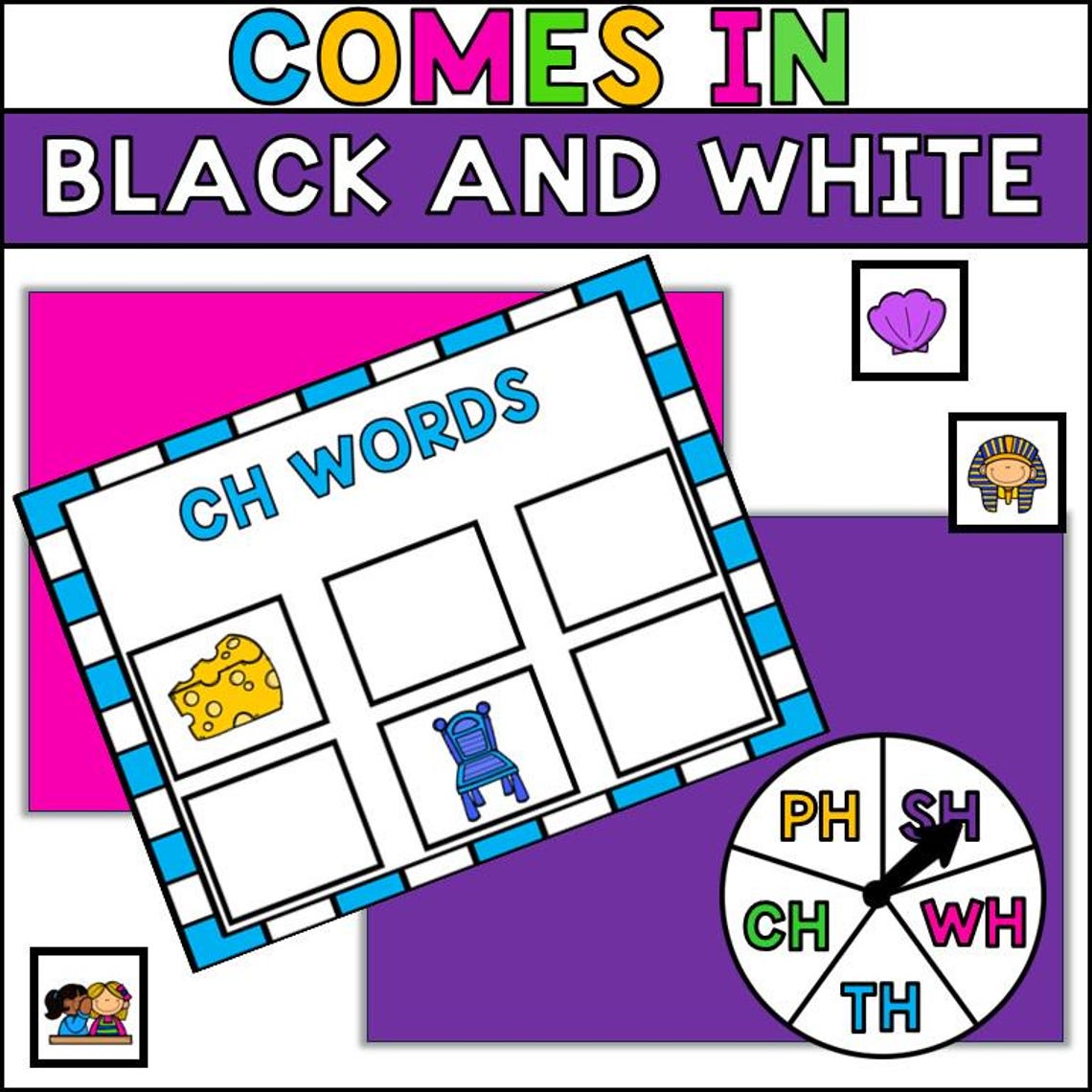 Consonant Digraph Spin and Cover Activity and Letter Sounds Game - Etsy