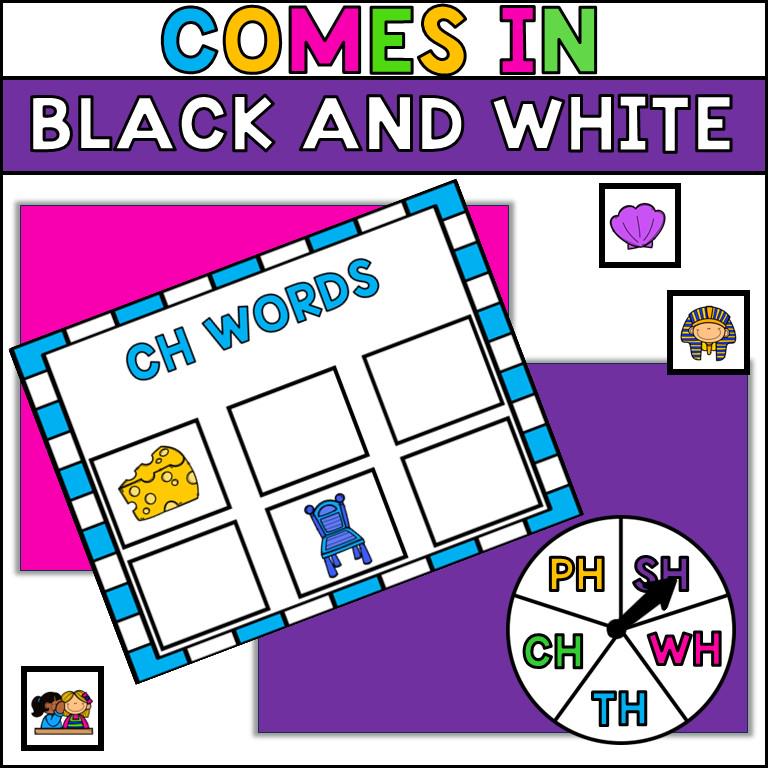 Consonant Digraph Spin and Cover Activity and Letter Sounds Game - Etsy
