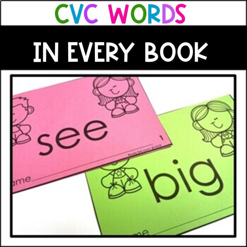 Pre-primer Sight Word Books CVC Words Emergent Reader Books ...