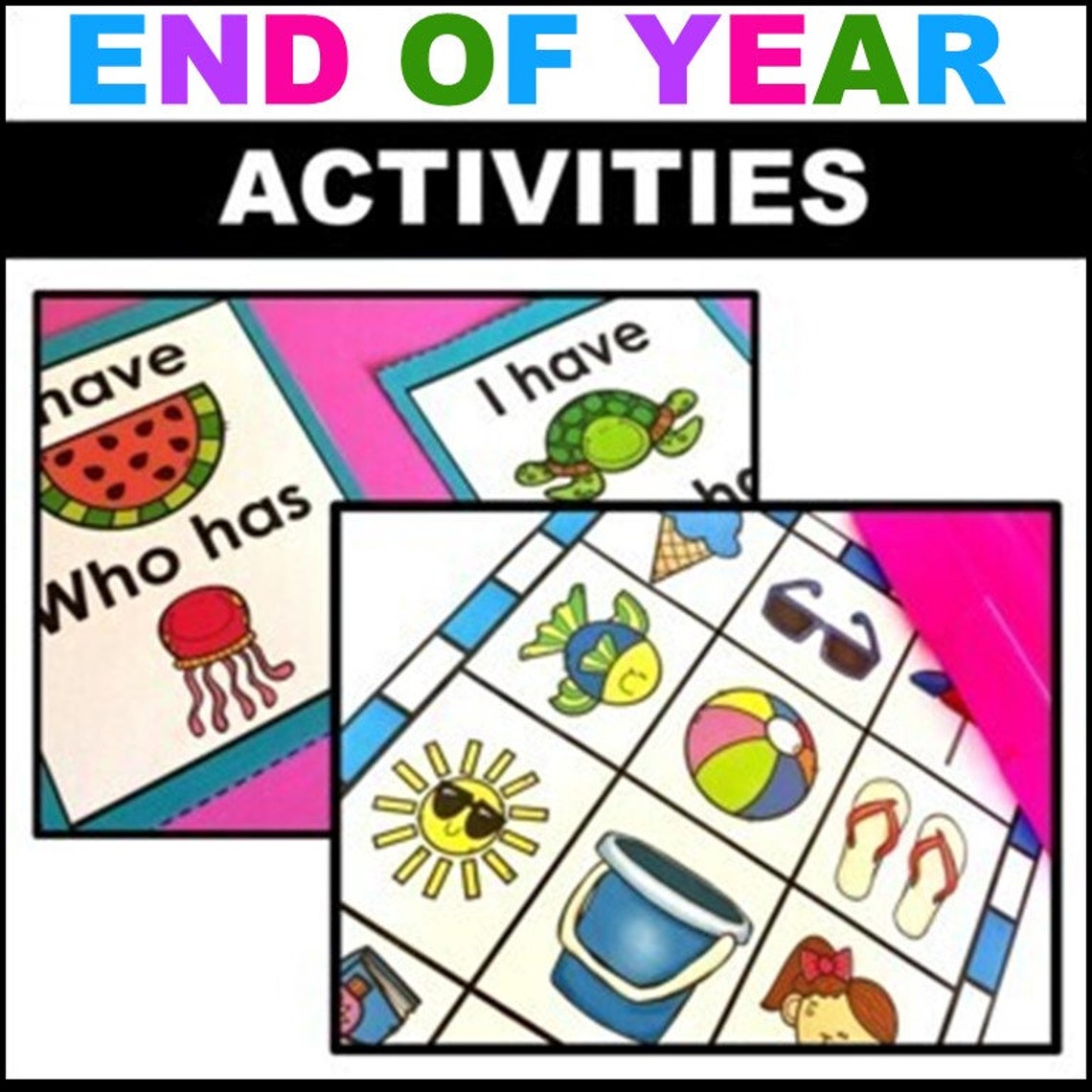 Last Day of School Activities and Hat for Kindergarten First Grade End ...