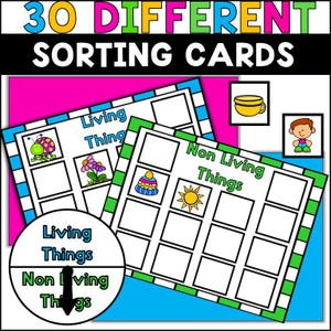 Living Non Living Things Sorting Activity Kindergarten First Grade ...