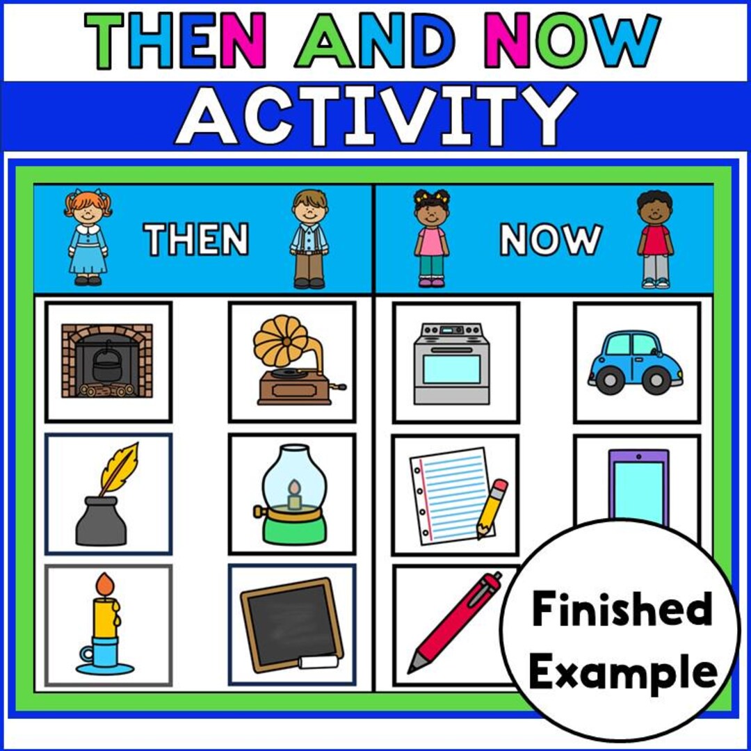 Past and Present Sorting Craft and Then and Now Social Studies Activity ...