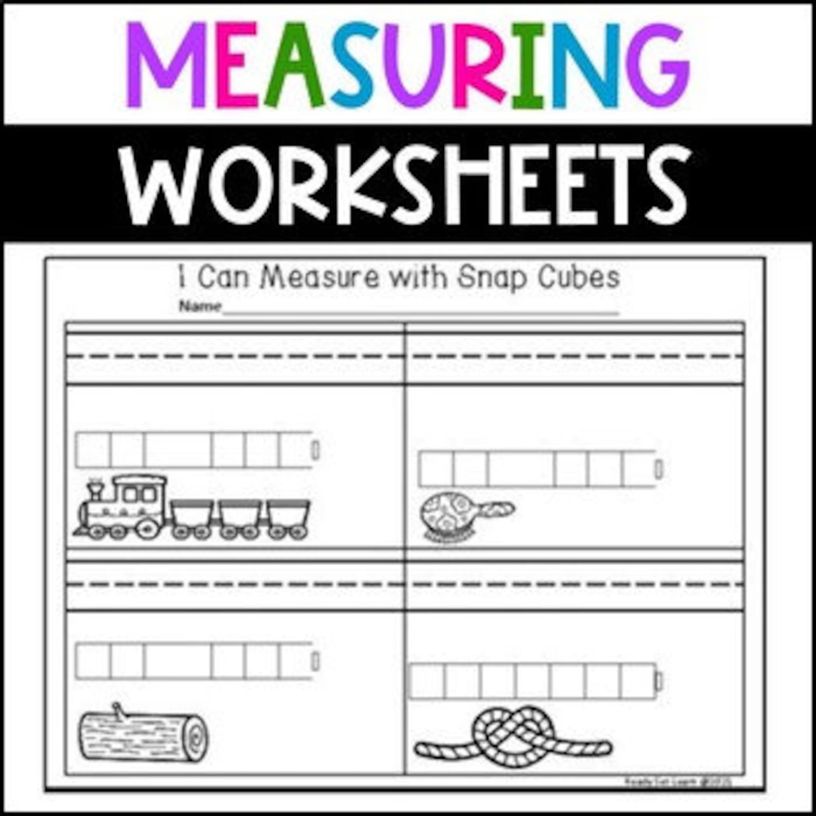Non-standard Measurement Worksheets Preschool Kindergarten - Etsy