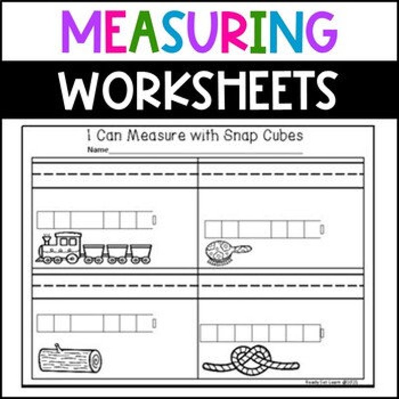 Non-standard Measurement Worksheets Preschool Kindergarten - Etsy