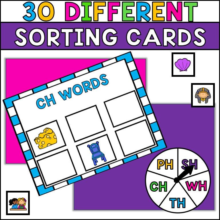 Consonant Digraph Spin and Cover Activity and Letter Sounds Game - Etsy