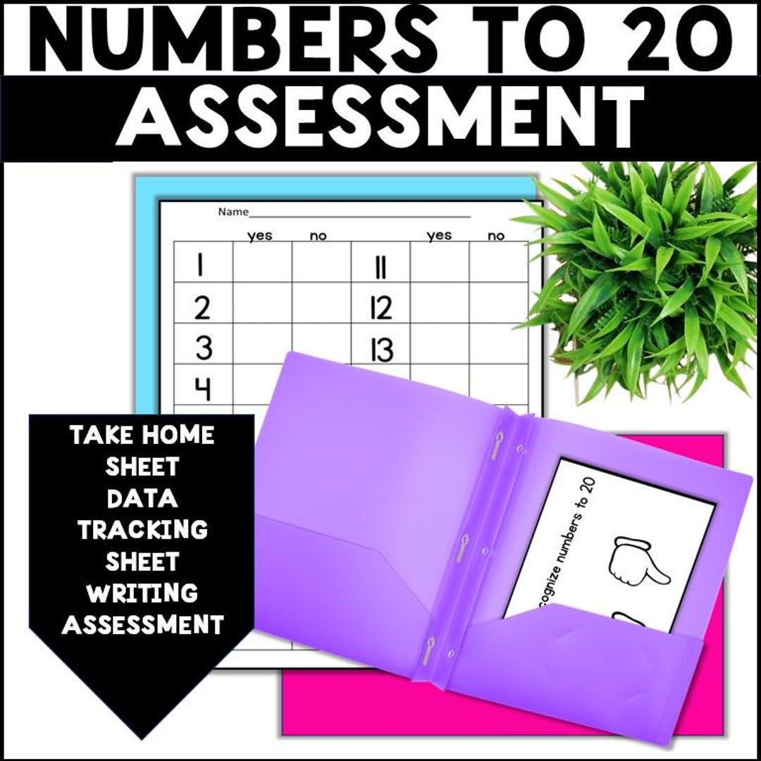 Number Recognition 1-20 Assessments and Flashcards Kindergarten ...