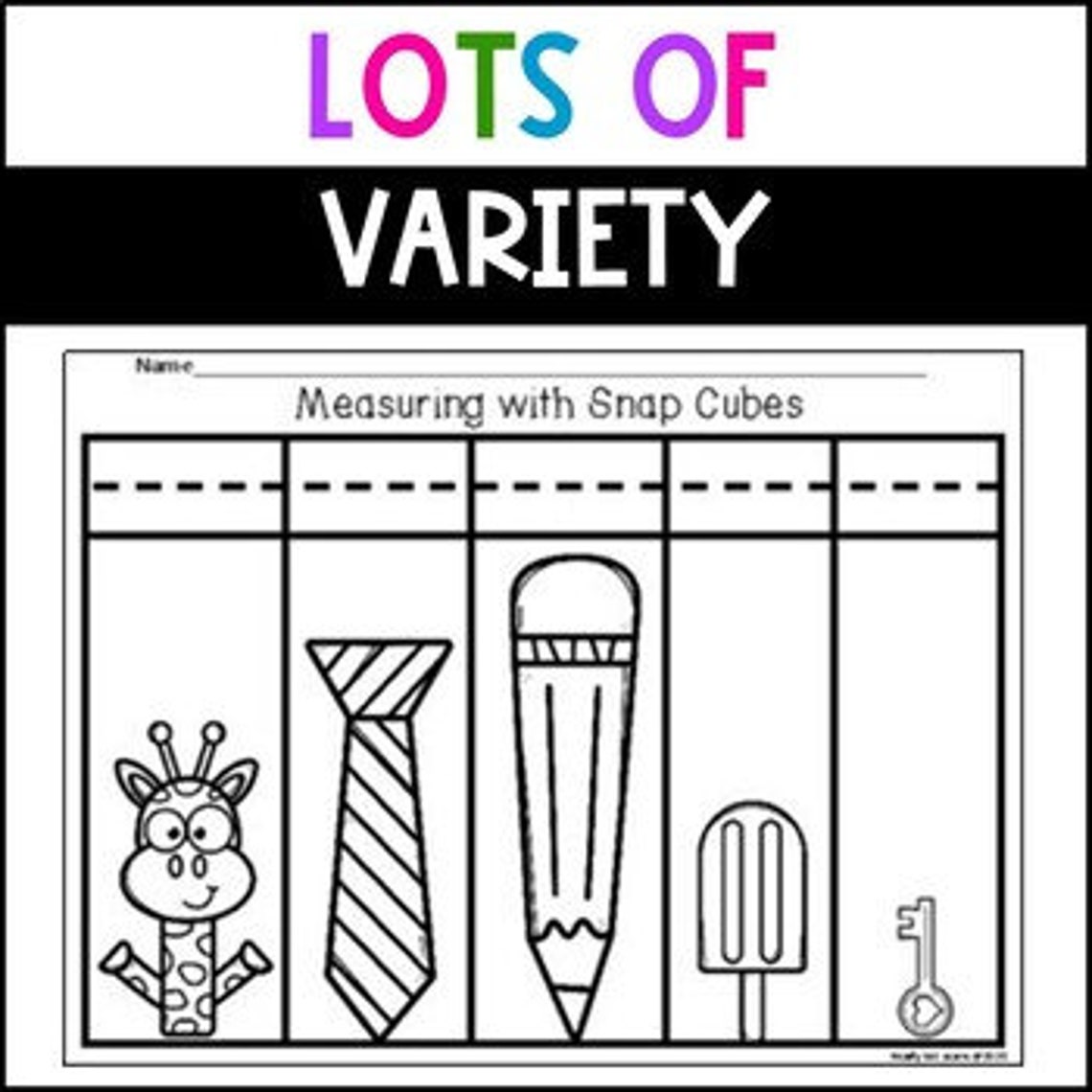 Non-standard Measurement Worksheets Preschool Kindergarten - Etsy