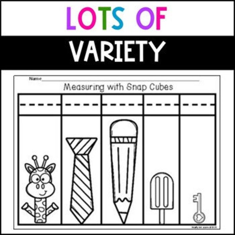 Non-standard Measurement Worksheets Preschool Kindergarten - Etsy