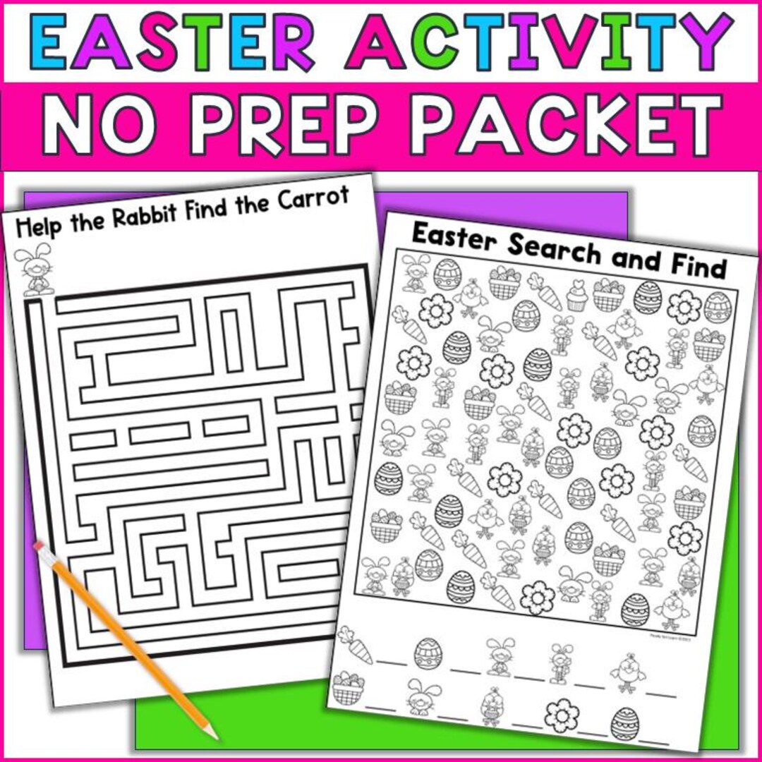 Easter Activity Pages Coloring Pages Crossword Puzzle Word Search Maze ...