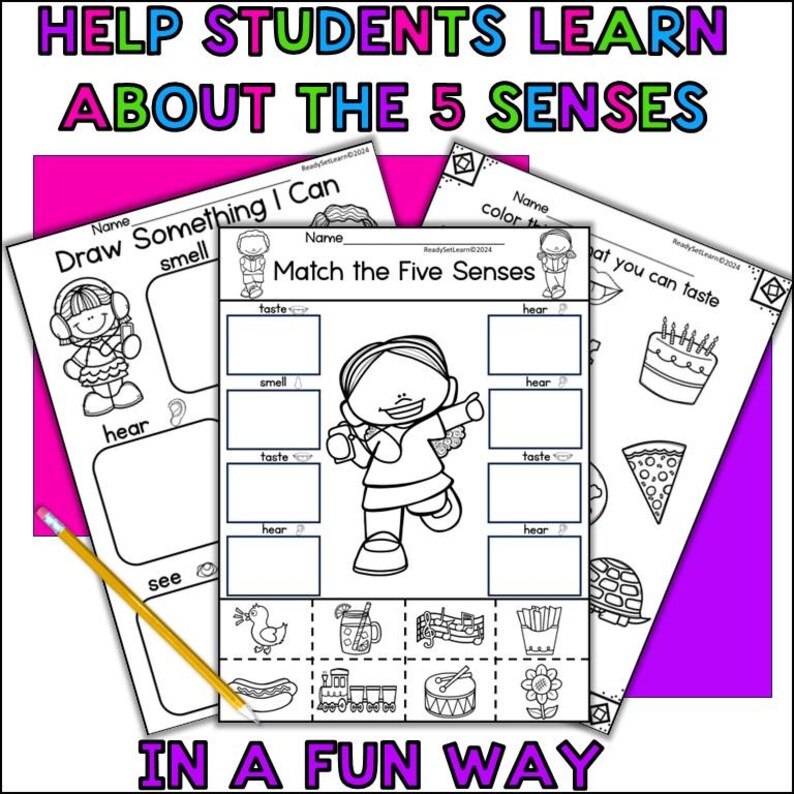 The Five Senses Worksheets Activity Emergent Reader and Anchor Charts ...