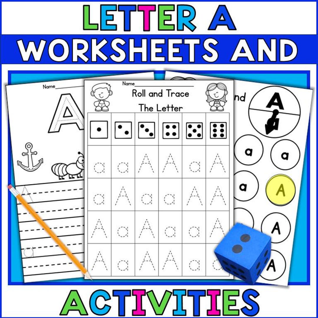 Letter A Recognition Tracing Sounds and Writing Worksheets Books and ...