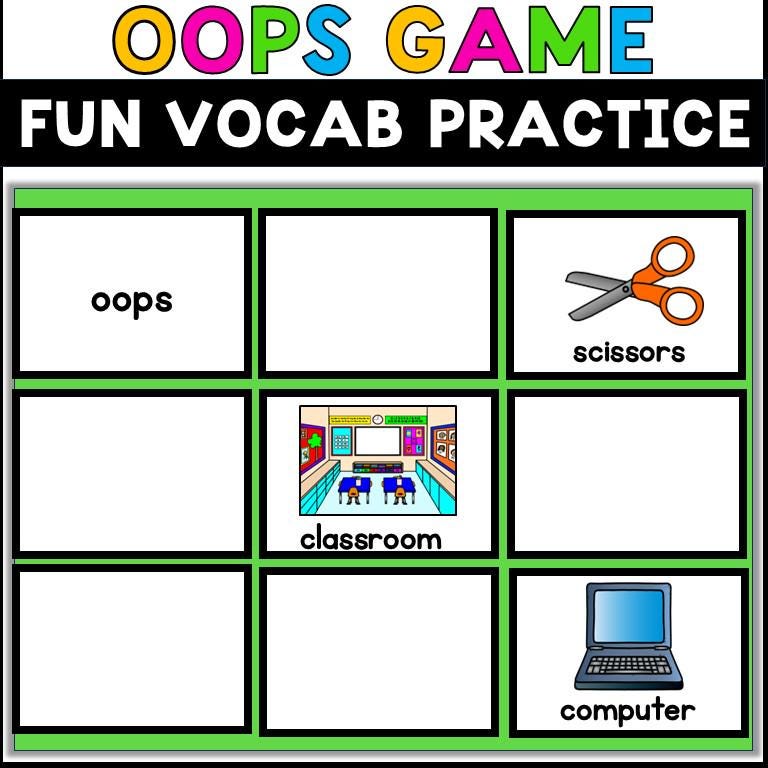 Labeling Pictures Classroom School Supplies Flashcards Vocabulary ELL ...