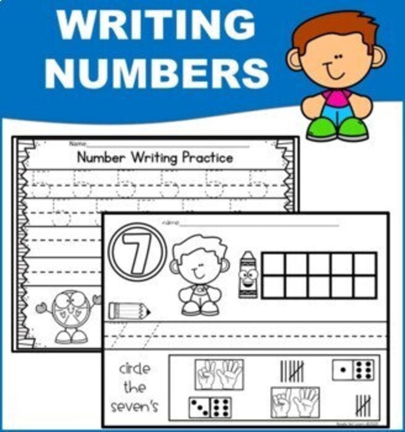 Numbers 1-10 Counting to 10 Worksheets Writing Numbers Preschool ...