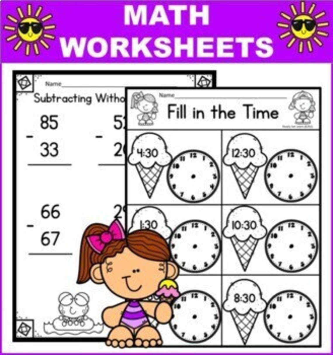 Second Grade Summer Math and Phonics Review Packet - Etsy