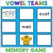Vowel Teams Memory Game Long Vowels Activity No Prep Easy to Use - Etsy