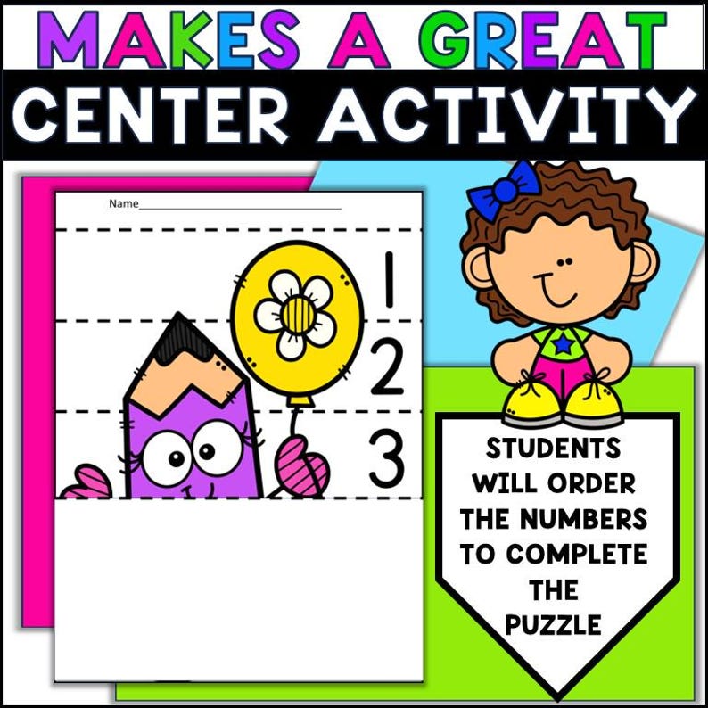 Preschool Ordering Numbers to 5 Puzzles and Worksheets - Etsy