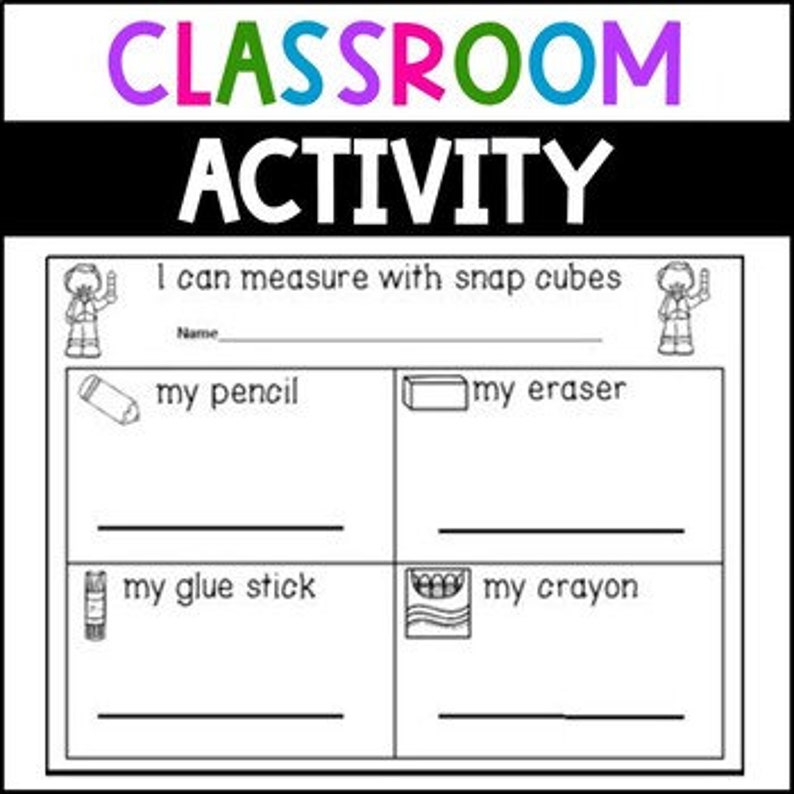 Non-standard Measurement Worksheets Preschool Kindergarten - Etsy