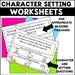 Character and Setting Worksheets Story Elements With Graphic Organizer ...