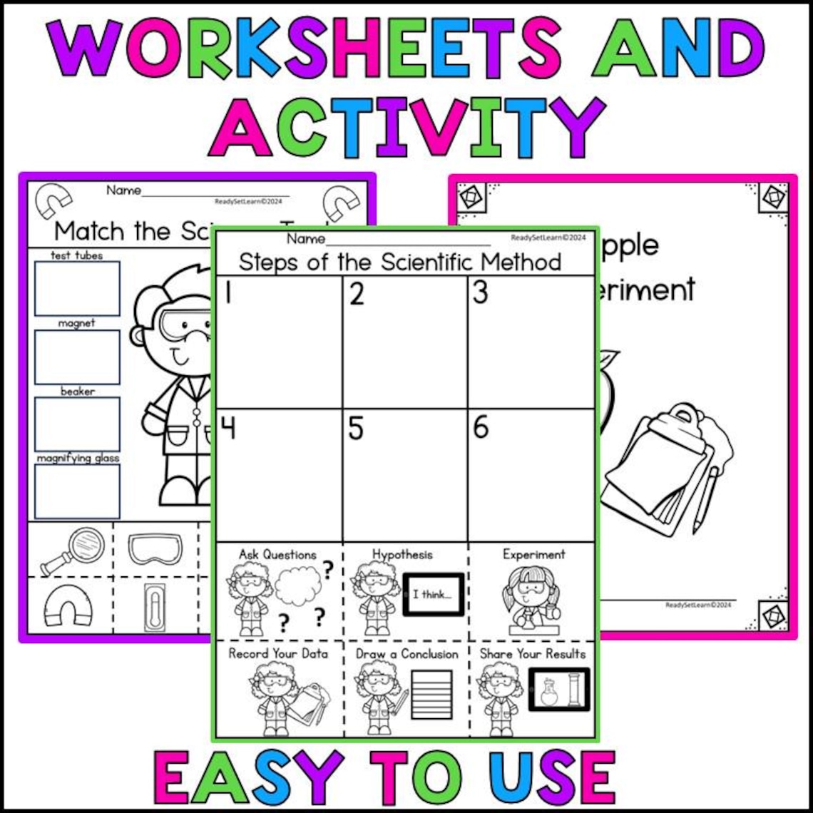 Scientific Method and Scientific Tools Worksheets Anchor Charts and ...