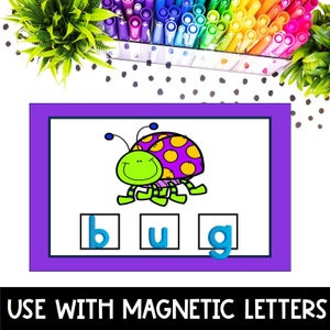 Blending CVC Words Activity Short A Short O Short U and Short I - Etsy