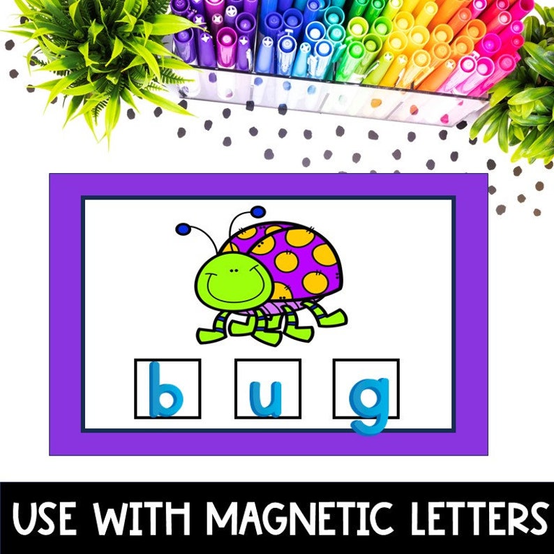 Blending CVC Words Activity Short A Short O Short U and Short I - Etsy