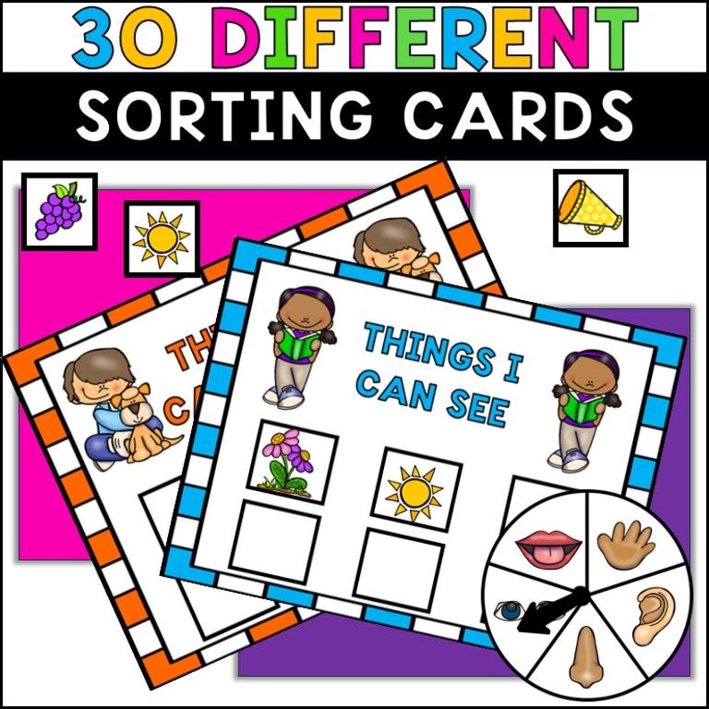 Five Senses Sorting Activity Kindergarten First Grade Science - Etsy