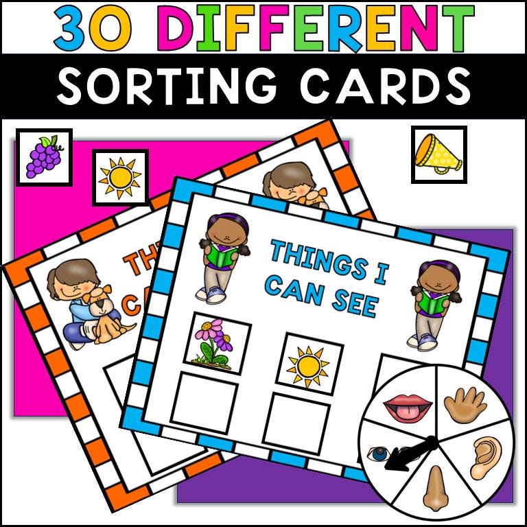 Five Senses Sorting Activity Kindergarten First Grade Science - Etsy
