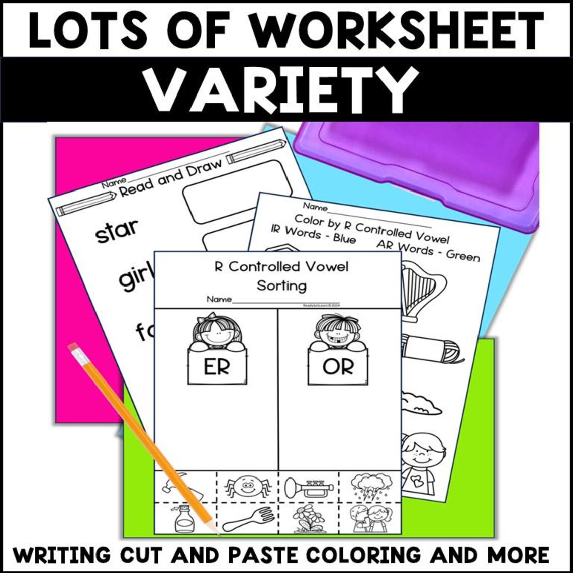 Bossy R Worksheets Activities and R Controlled Vowels Readers - Etsy