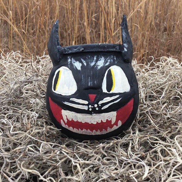 Paper Mache Cat - Etsy