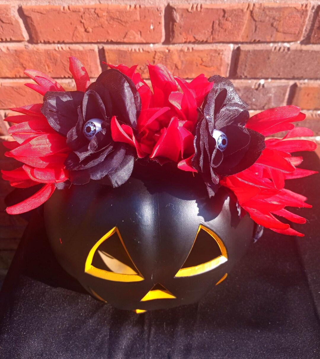 Black and Red Evil Eye Flower Headpiece - Etsy