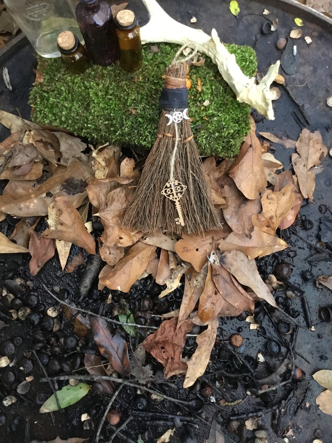 Small Triple Moon Goddess Besom, Eucalyptus Scented. - Etsy
