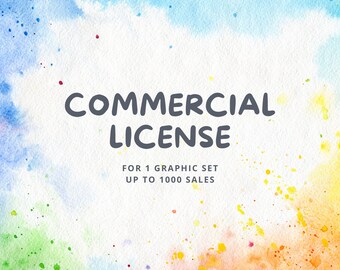 Commercial License Add-on License to Use ONE Clipart Set in Items for ...