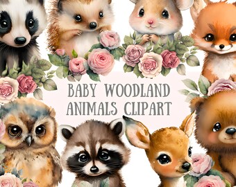 Watercolor Baby Fox Clipart Baby Fox Watercolor Woodland - Etsy