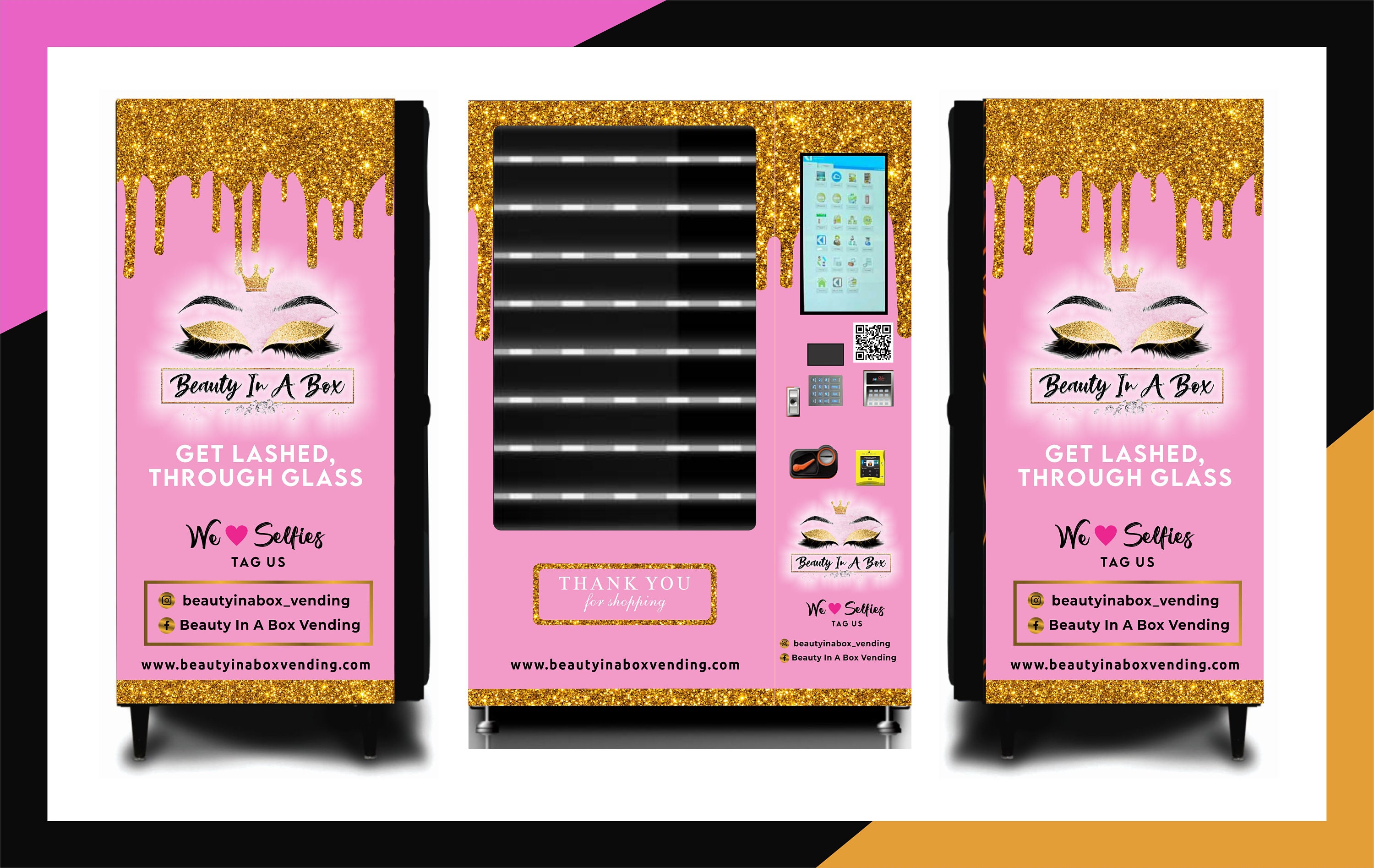 Lash and Hair Vending Machine Design | Beauty Vending Machine Design ...