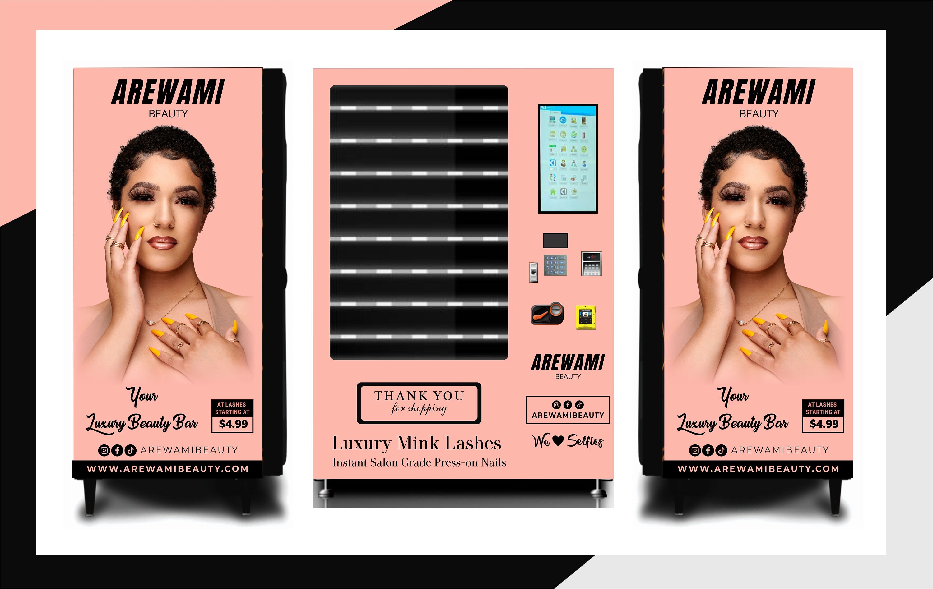 Custom Lash & Hair Vending Machine Design - Etsy