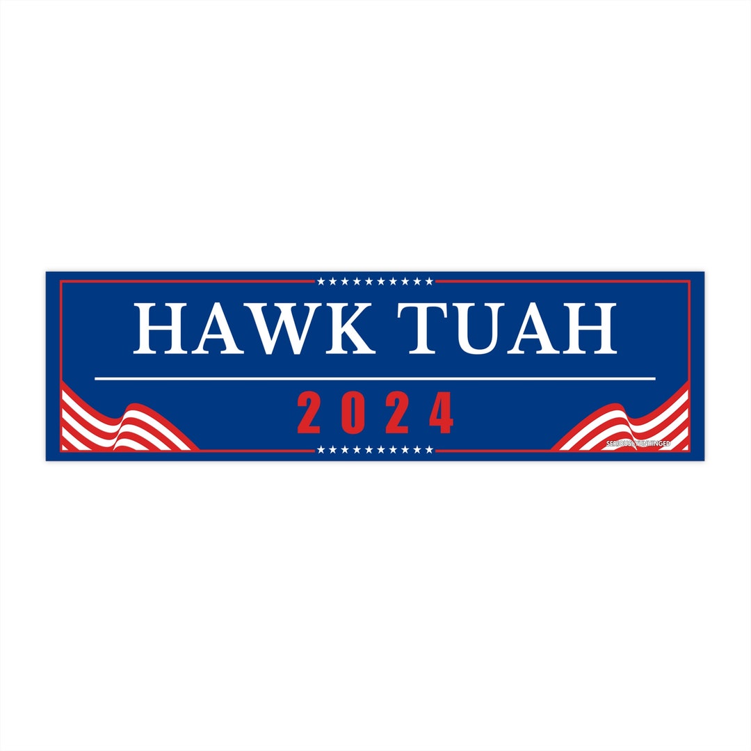 Hawk Tuah Bumper Sticker Meme Sticker Car Vinyl Decal Gift Funny Bumper ...