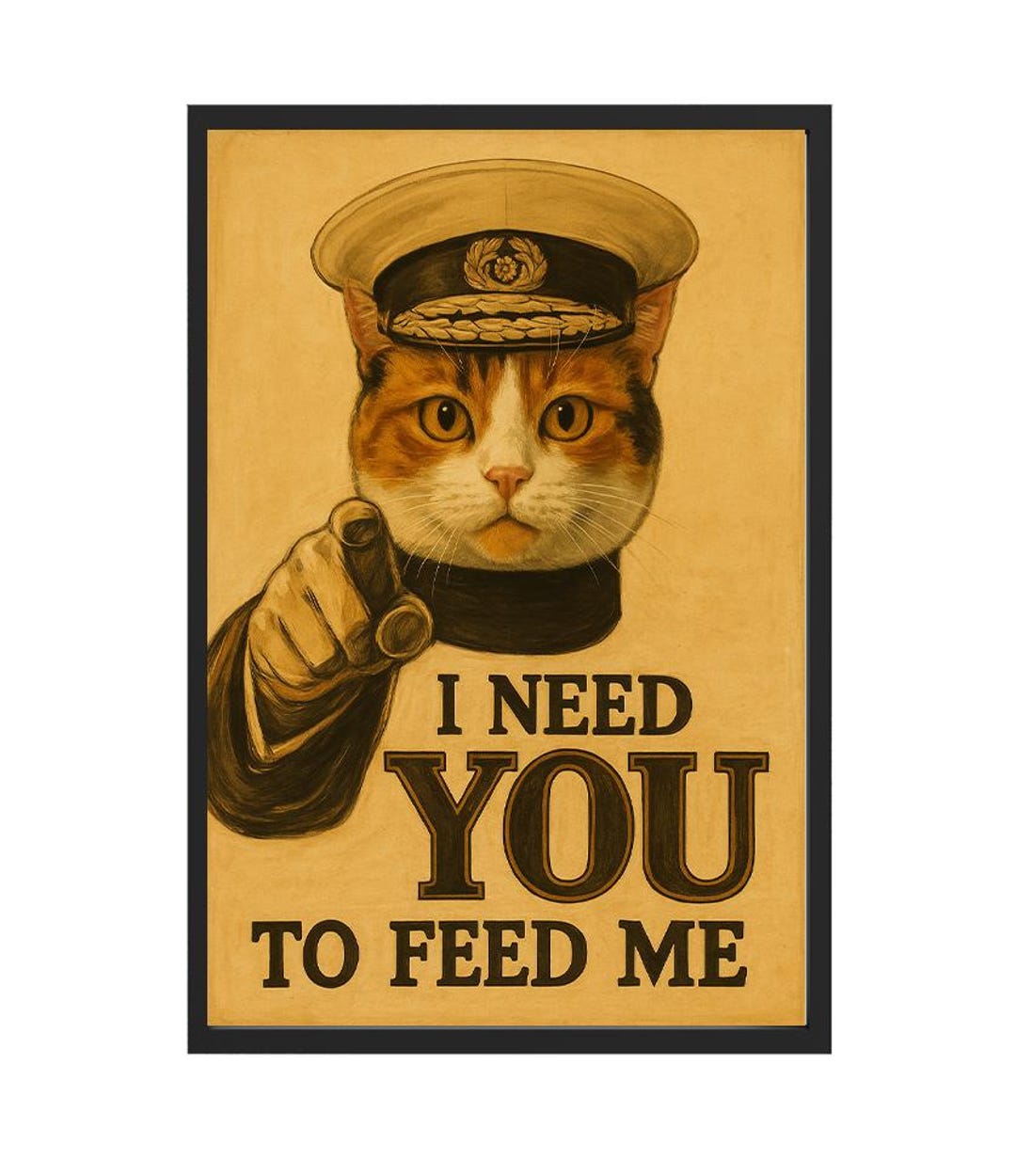 Custom Cat Poster, Propaganda Poster, Wartime Cat Poster, Cat ...
