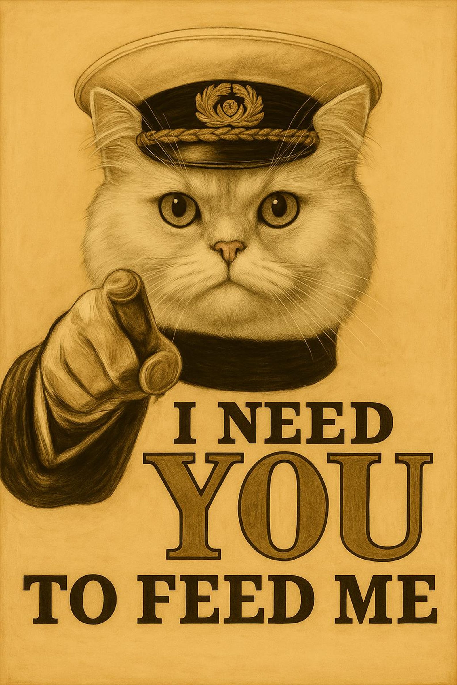 Custom Cat Poster, Propaganda Poster, Wartime Cat Poster, Cat ...
