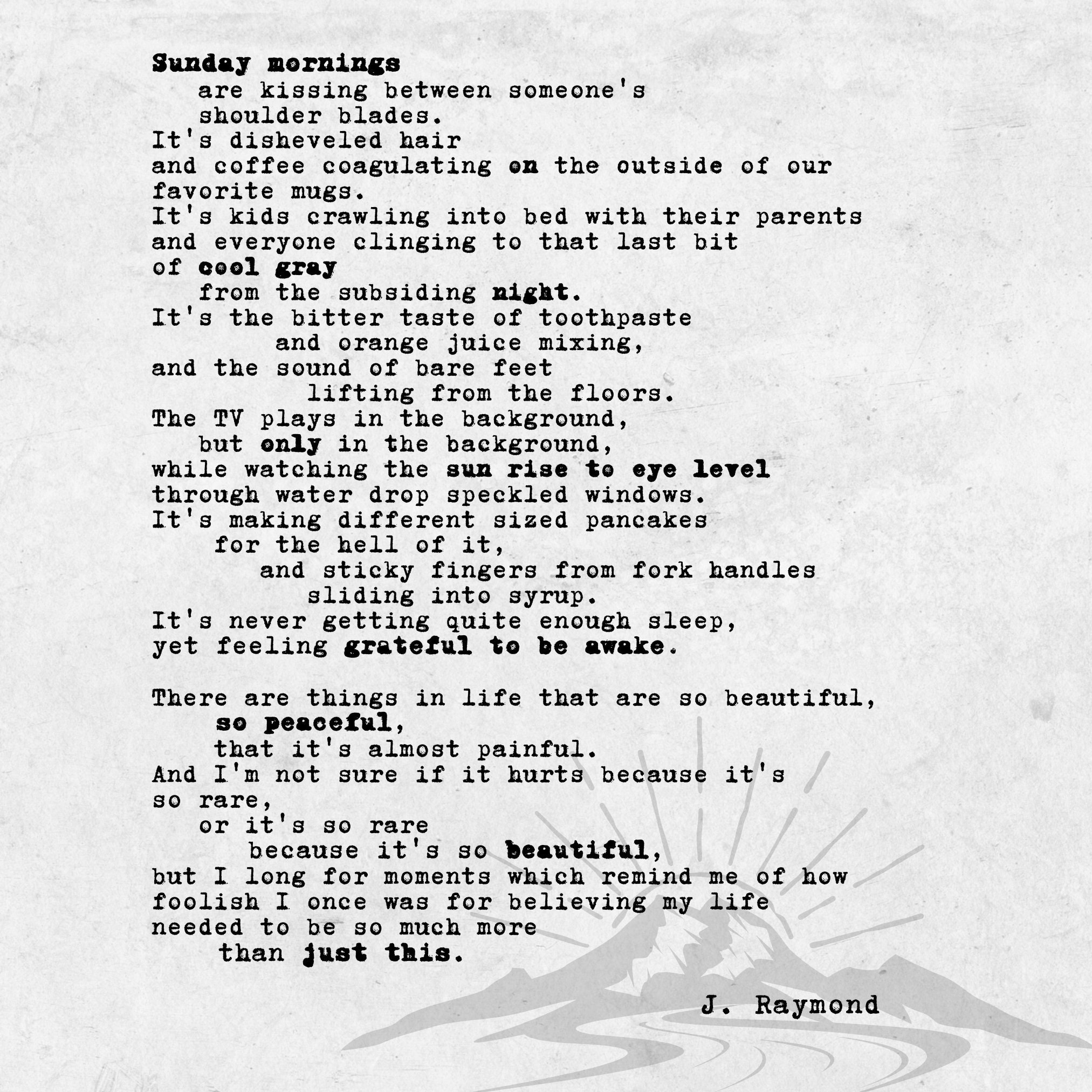 Be Here With Me (sunday Mornings Poem) - Original Poetry Print - Etsy