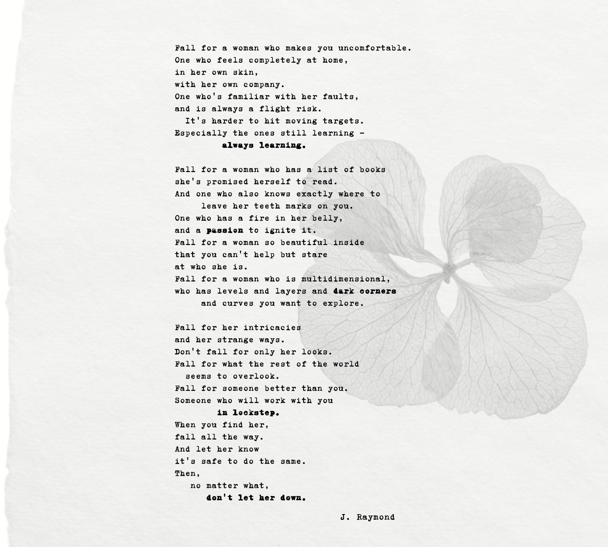 Don't Let Her Down - Original Poetry Print - Etsy