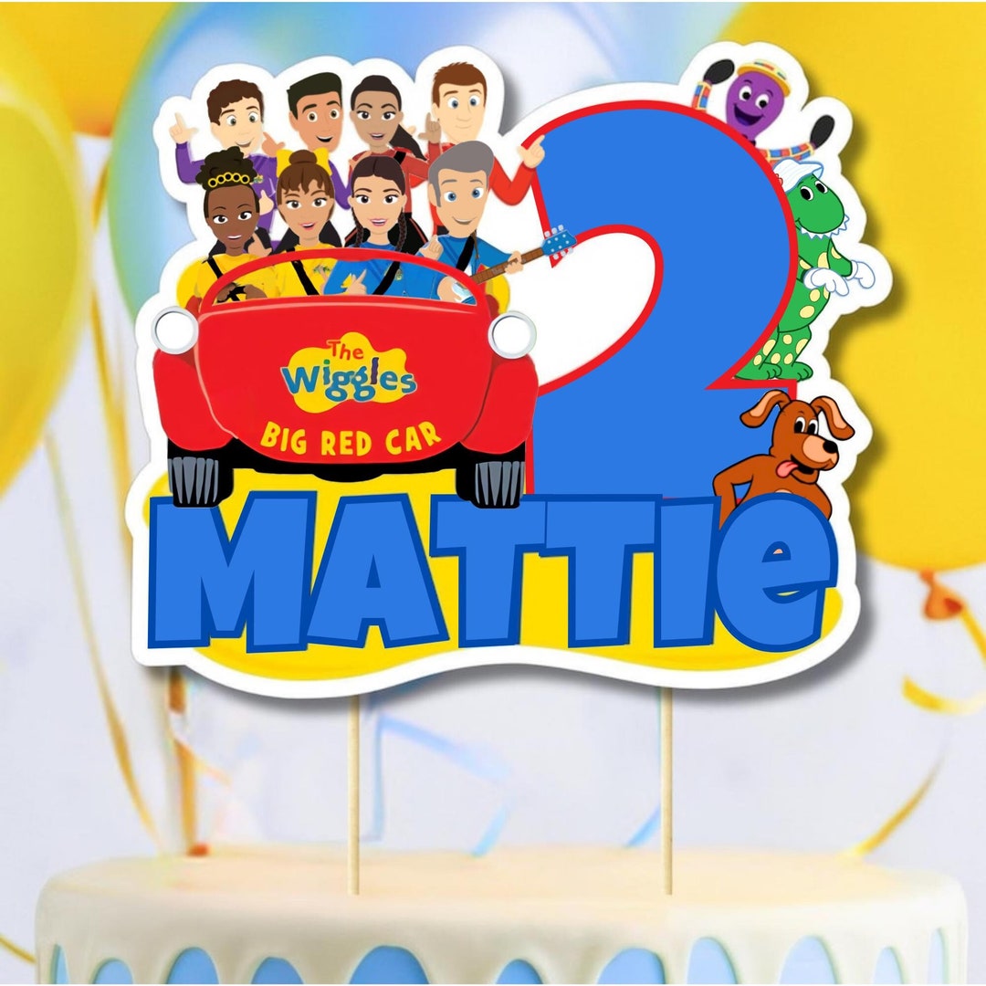 Printable Wiggles Red Car Cake Topper Personalized Digital Download ...