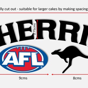 Football Logo Cake Topper Edible Icing Image Footy Birthday Cake ...