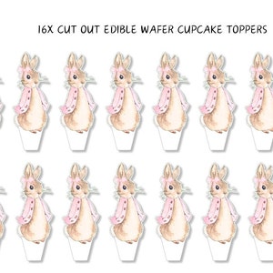 Flopsy or Lily Bobtail Cupcake Toppers Edible Wafer Cut Out Images 1st ...