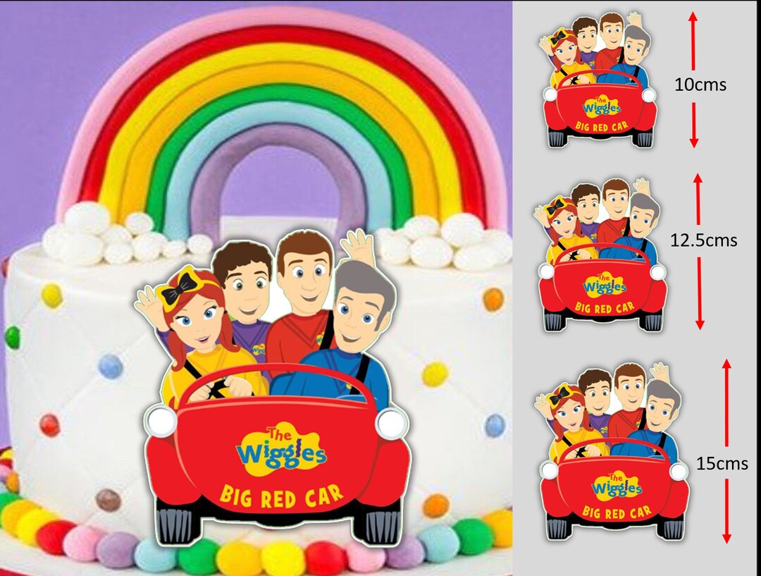 Wiggles Cake Topper Big Red Car Edible Icing Cake Topper Printed Image ...