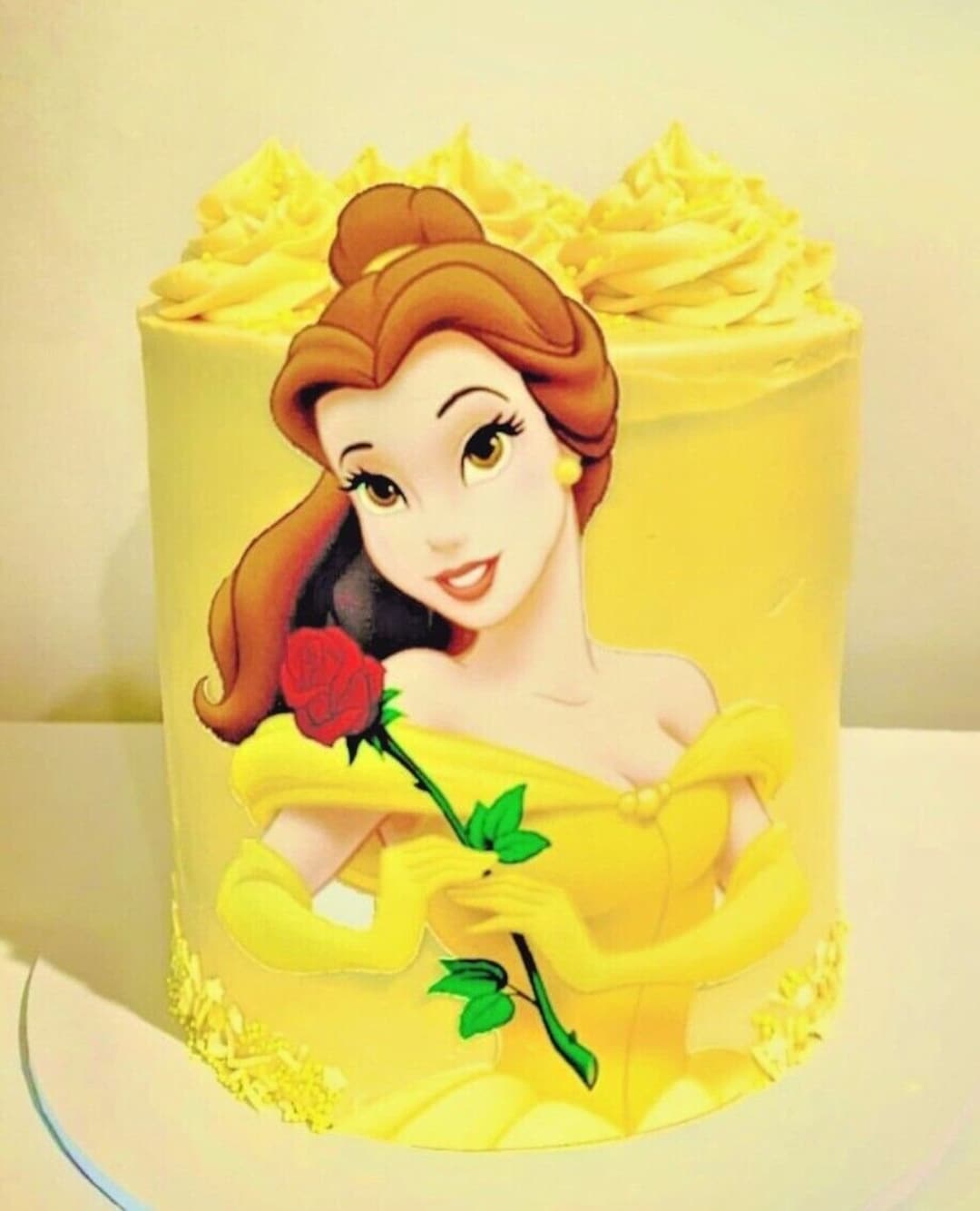 Princess Belle Edible Icing Cake Topper Image Cut Out Decal Decoration ...