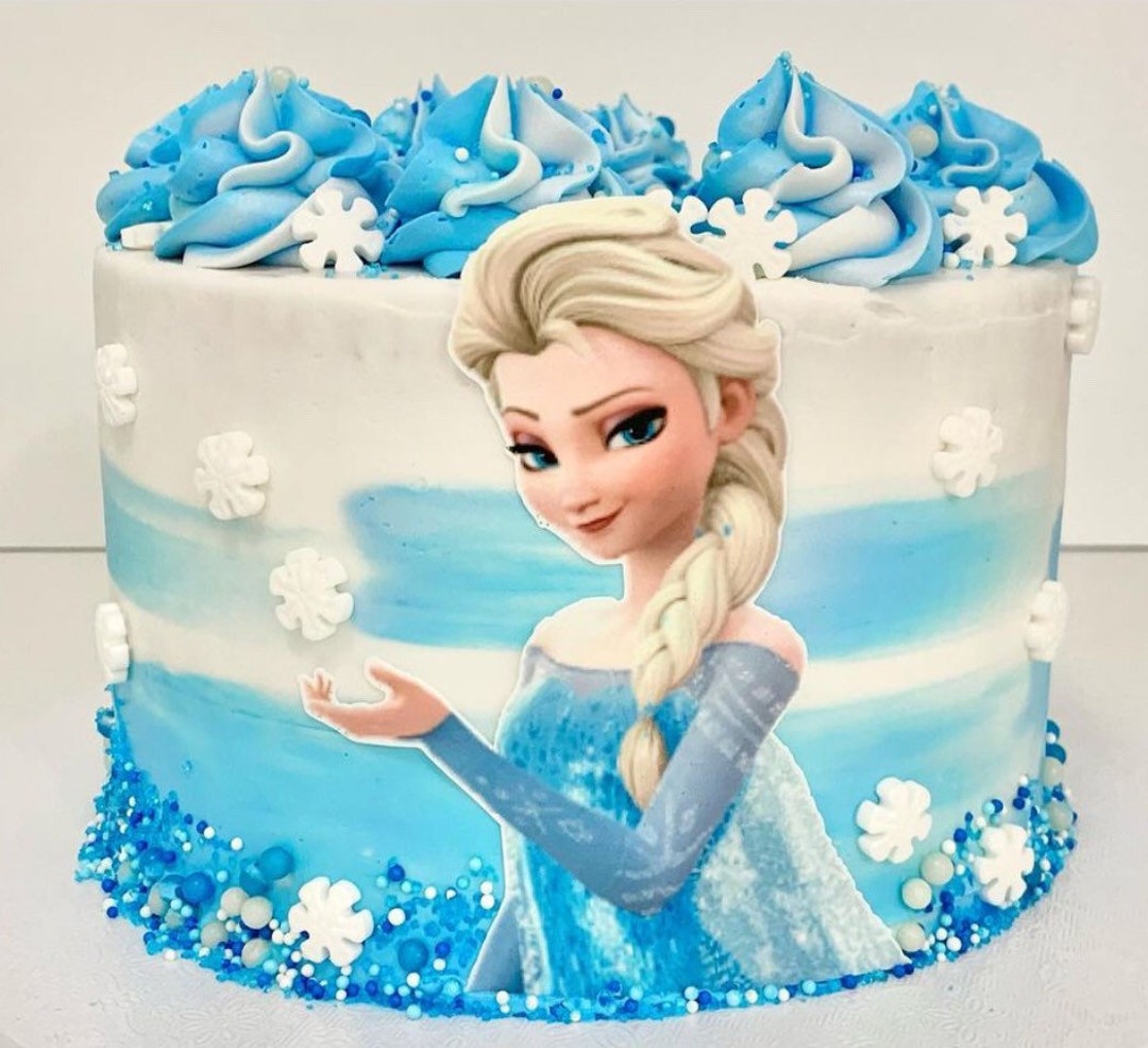 Elsa Cake Topper Frozen Edible Icing Image Frozen Decal Cake Decoration ...